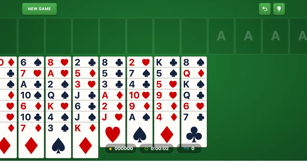 Eight Off Solitaire — Free 8-Cell FreeCell Variant Online