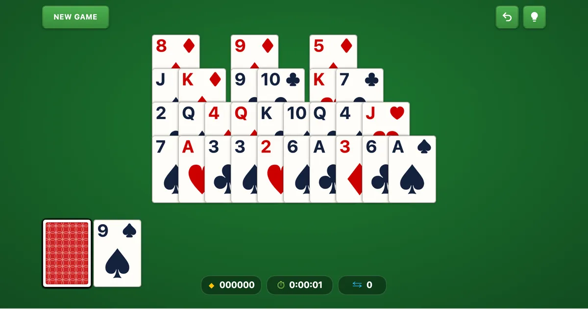 Tri-Towers Solitaire — Peak Variant Free Online